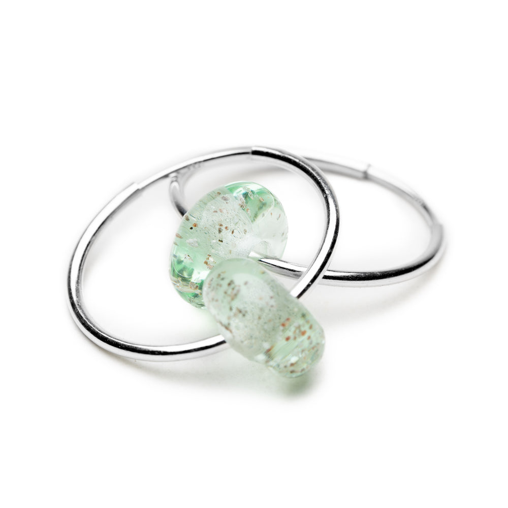 Beach Drop Silver Hoop Earrings | Beach Jewellery | Nalu Beads